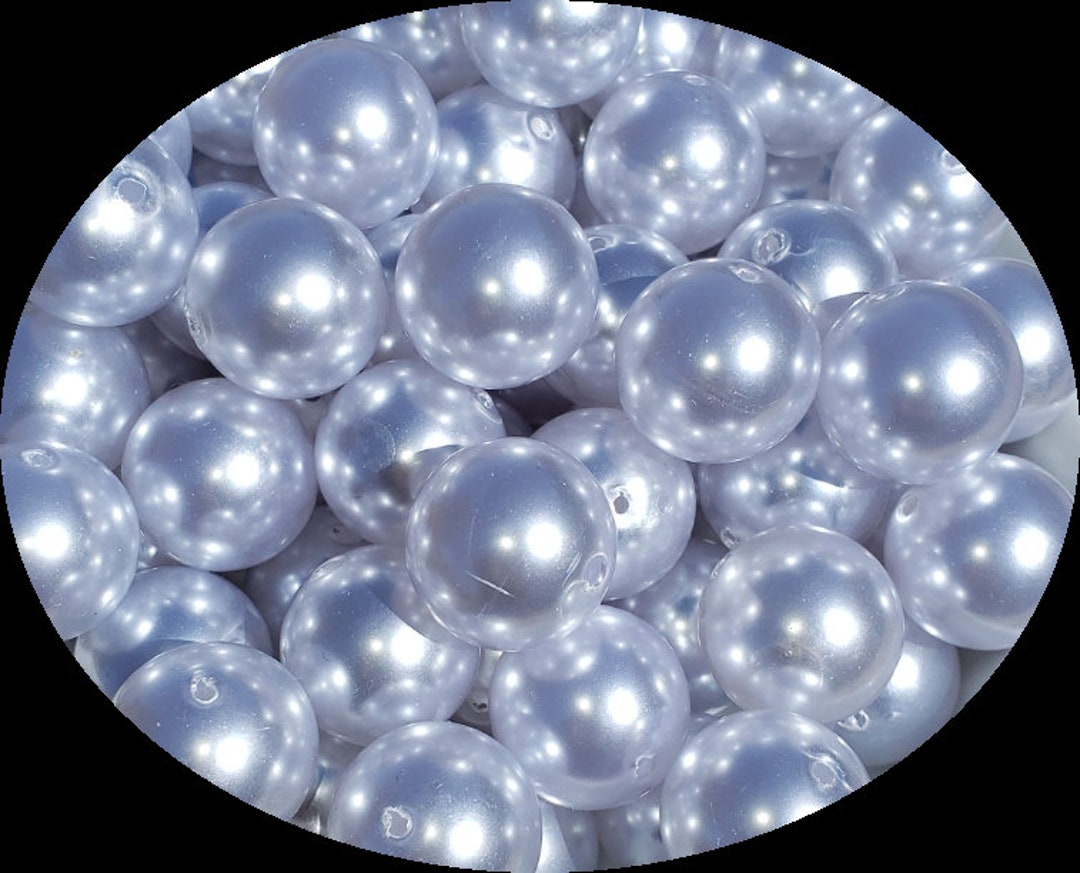 20mm Bright White Pearl Chunky Bubble Gum Pearls Set of 10 B45 - Etsy