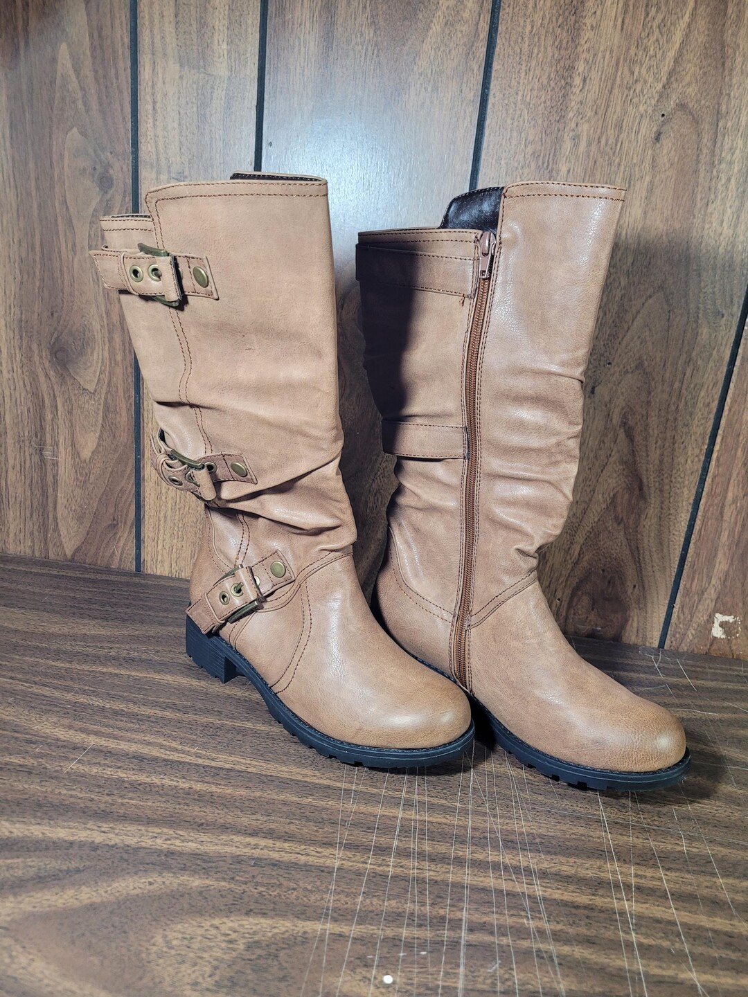 Women Codia Winter Boots Brown Tan Size US 8 (euro 39) Full Zipper 3 ...