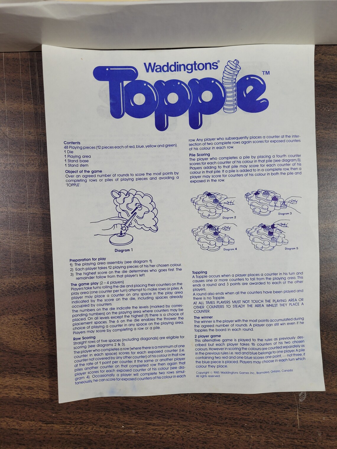 1965 Waddingtons Games Topple Balance Game Item 465 - Etsy