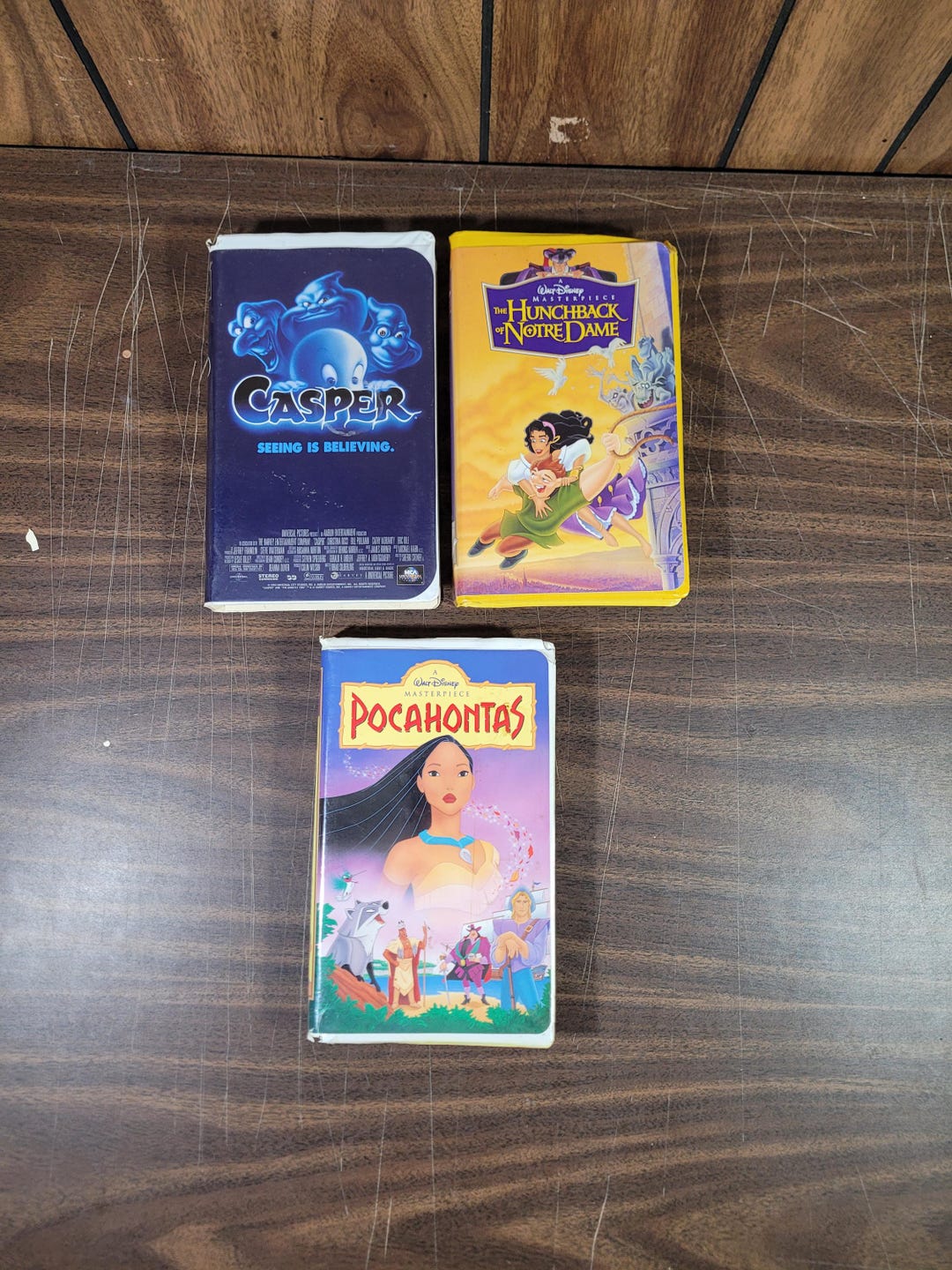 Your Choice of VHS Movies in Clam Shell Pocahontas, the Hunchback of ...
