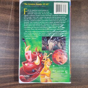 Disney's the Lion King Masterpiece VHS Movie in Clam Shell - Etsy