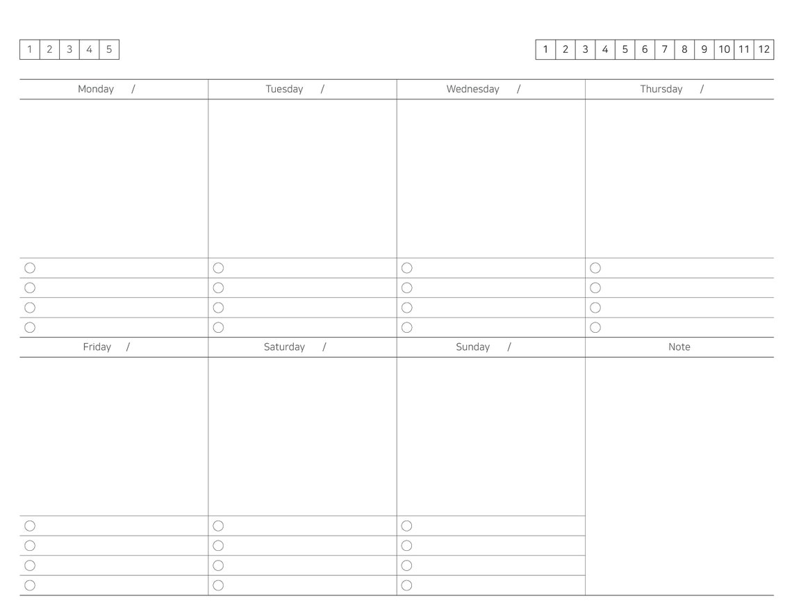 Weekly Planner Weekly Planner Printable Weekly Planner PDF | Etsy