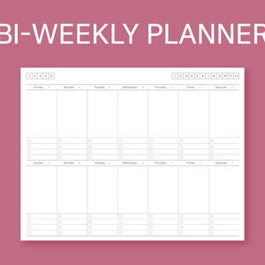 Bi-weekly Planner | Bi-weekly Planner Printable | Bi-weekly Planner PDF ...