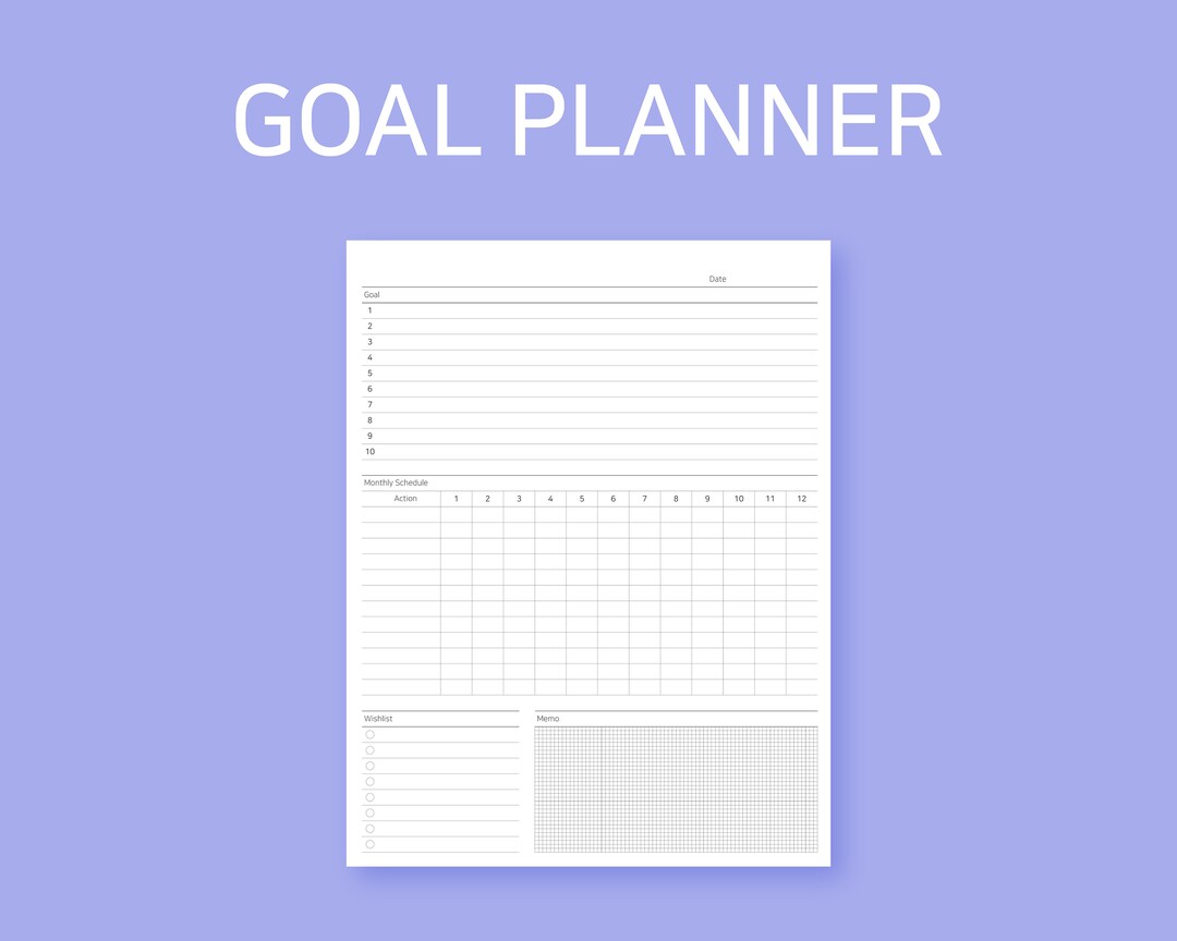 Goal Planner | Goal Tracker | Goal Setting | Goal Board | Goal Planner ...