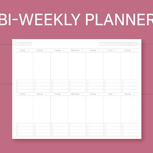 Bi-weekly Planner | Bi-weekly Planner Printable | Bi-weekly Planner PDF ...