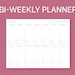 Bi-weekly Planner | Bi-weekly Planner Printable | Bi-weekly Planner PDF ...