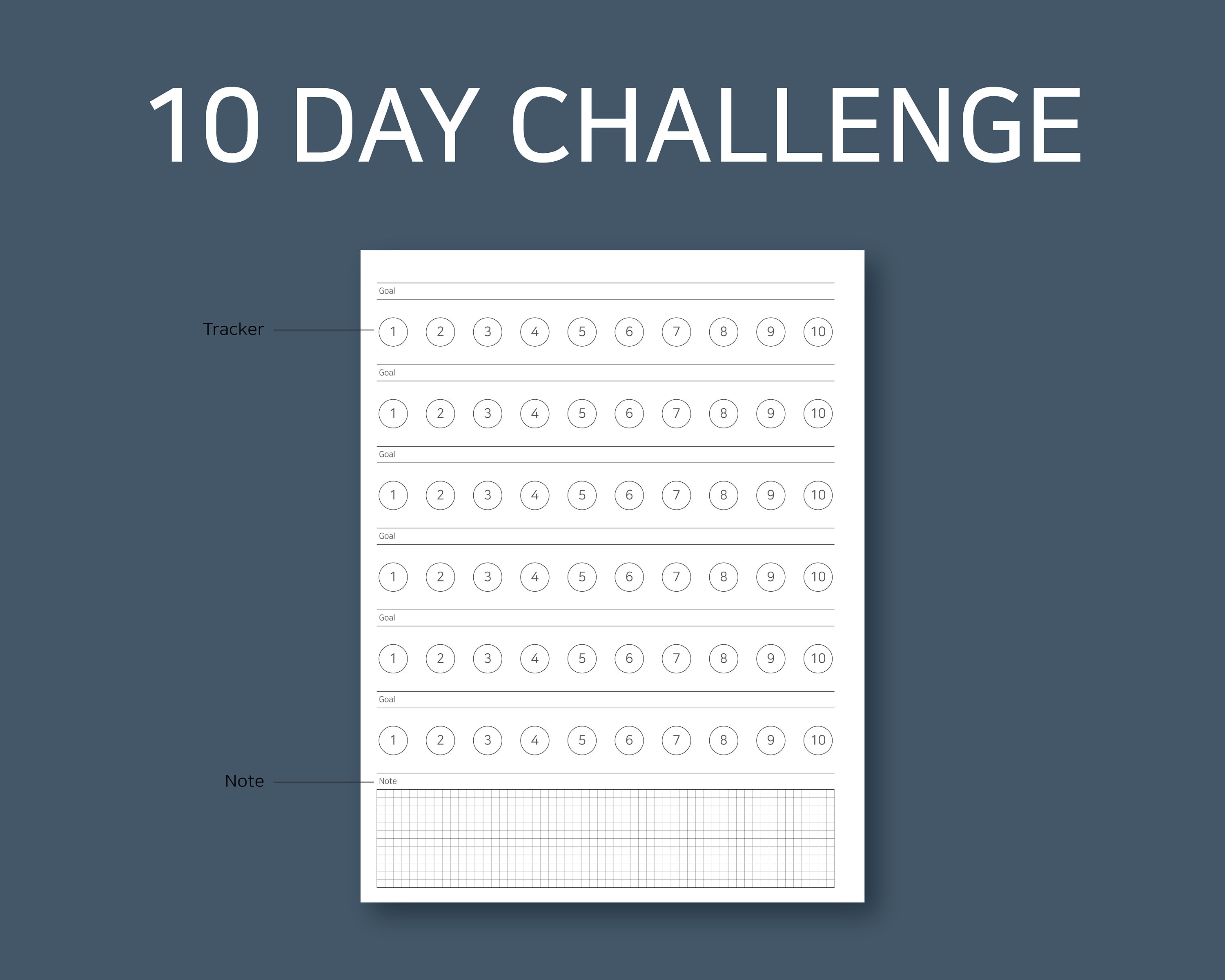 10 Day Challenge | Challenge Tracker | Challenge Setting | Challenge ...