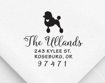 Poodle Address Stamp - Etsy