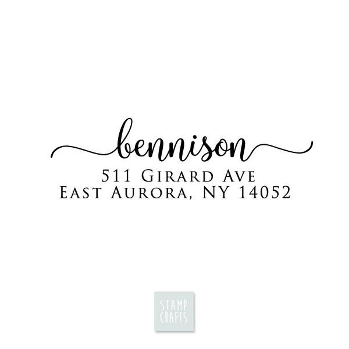 Return Address Stamp Calligraphy & Handwriting Font. Handle - Etsy