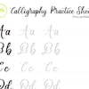 Calligraphy Practice Sheets | Full Alphabet | Lettering | Digital ...