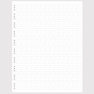 Calligraphy Practice Sheets | Lowercase Alphabet | Lettering | Digital ...