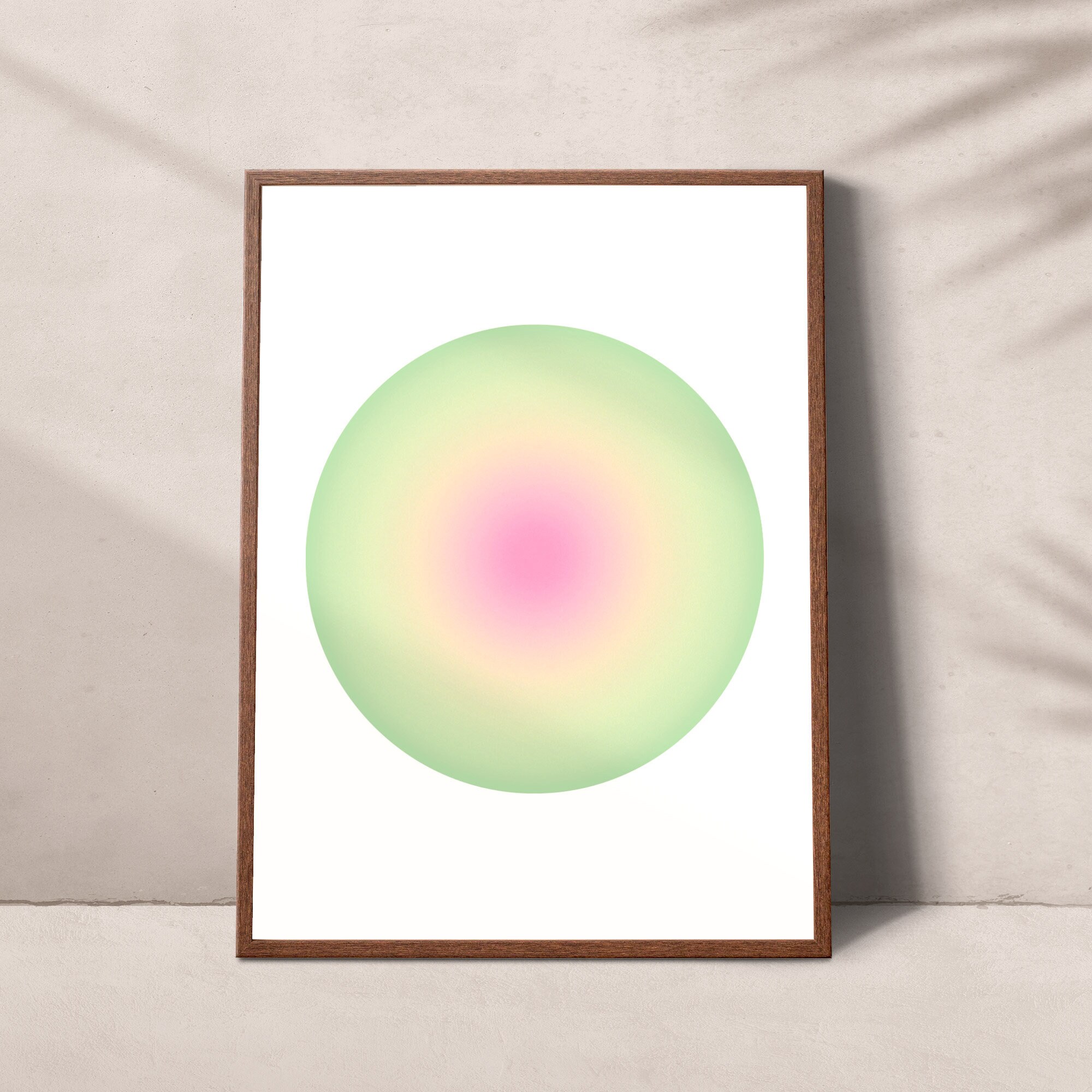 Green + Pink Radial Gradient Poster | Instant Digital Download | Wall ...