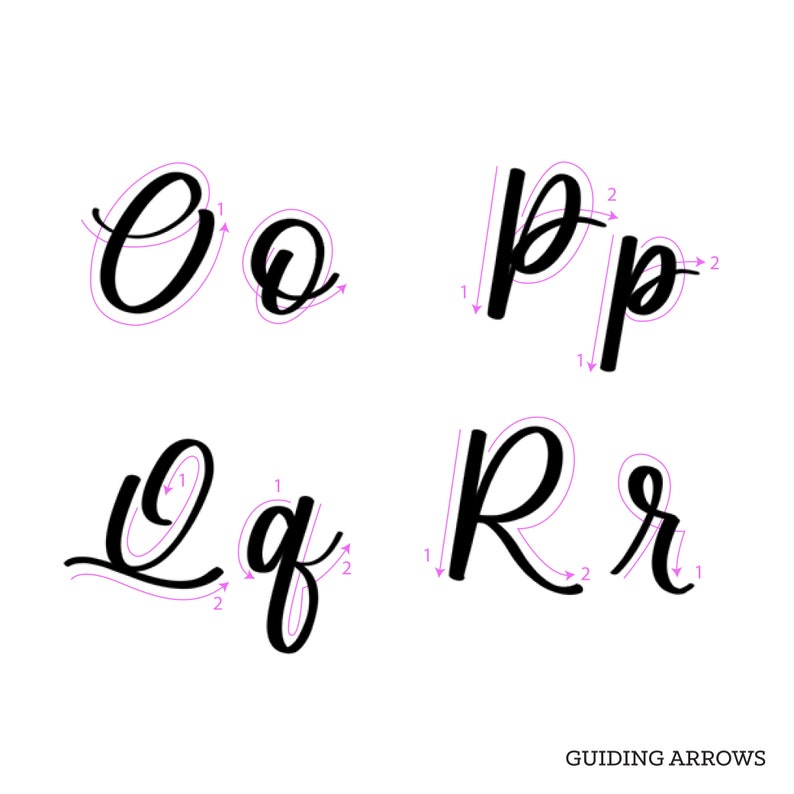 Calligraphy Practice Sheets Full Alphabet Lettering Digital Download ...