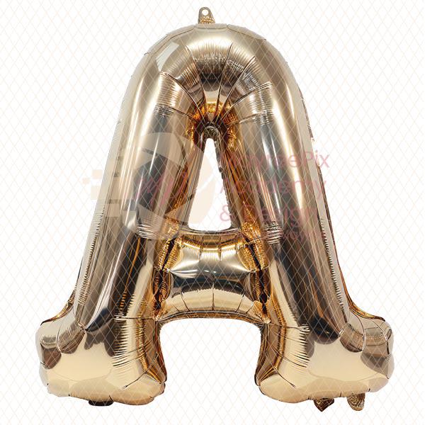 Gold Balloon Letters & Numbers PNG Overlay Set Transparent Background ...