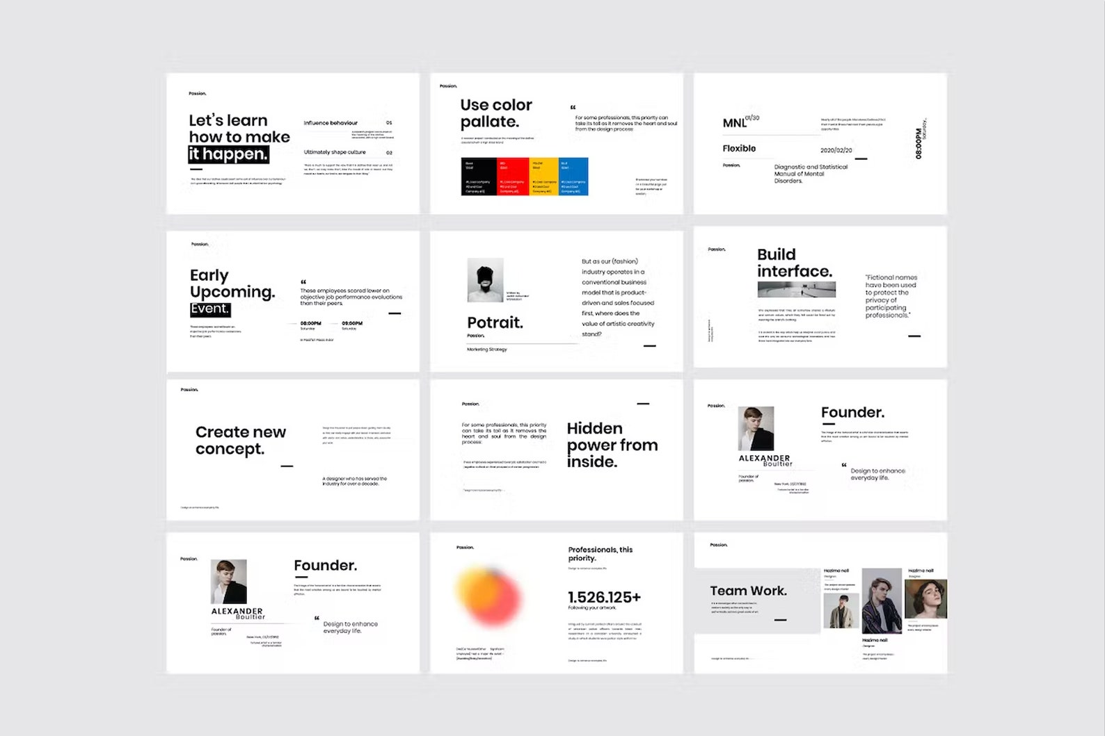 Passion - Minimal Clean Business Google Slide - Etsy