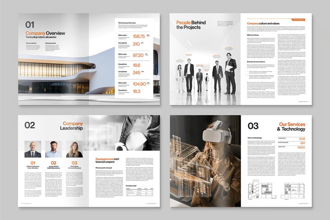 Company Profile Template With Construction Industry Theme for ...