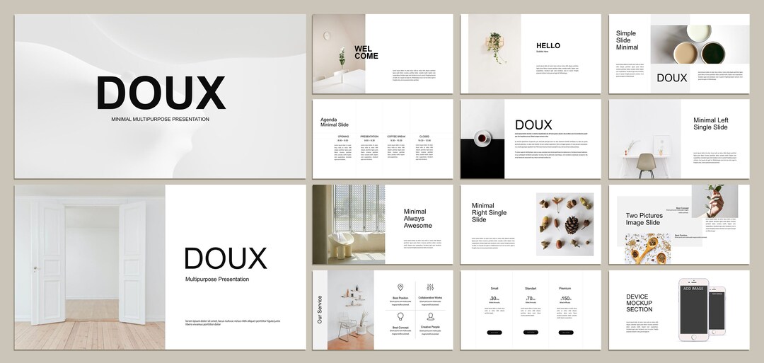 Clean & Modern Powerpoint Presentation - Etsy