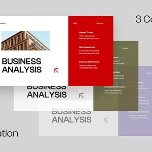 Minimal Red Pitch Deck Keynote - Etsy