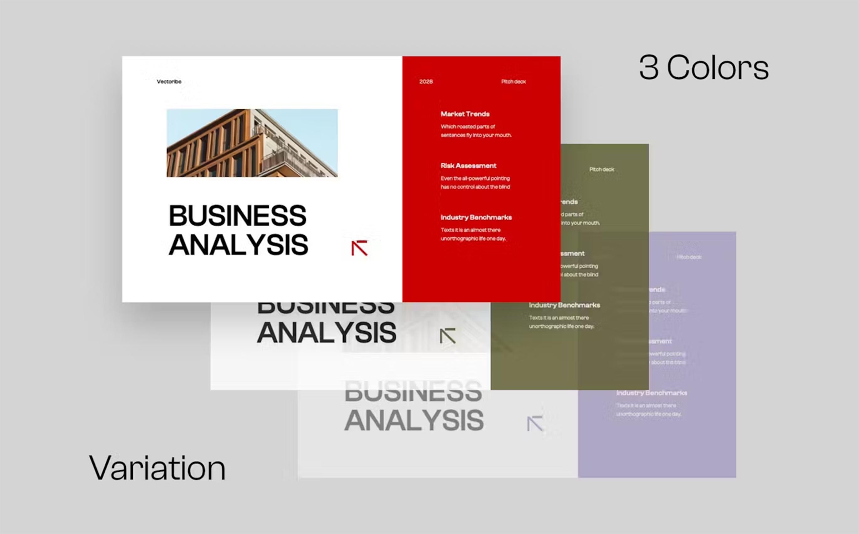 Minimal Red Pitch Deck Keynote - Etsy