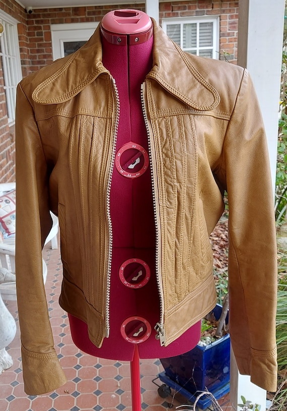 Vintage 70s leather jacket - Gem