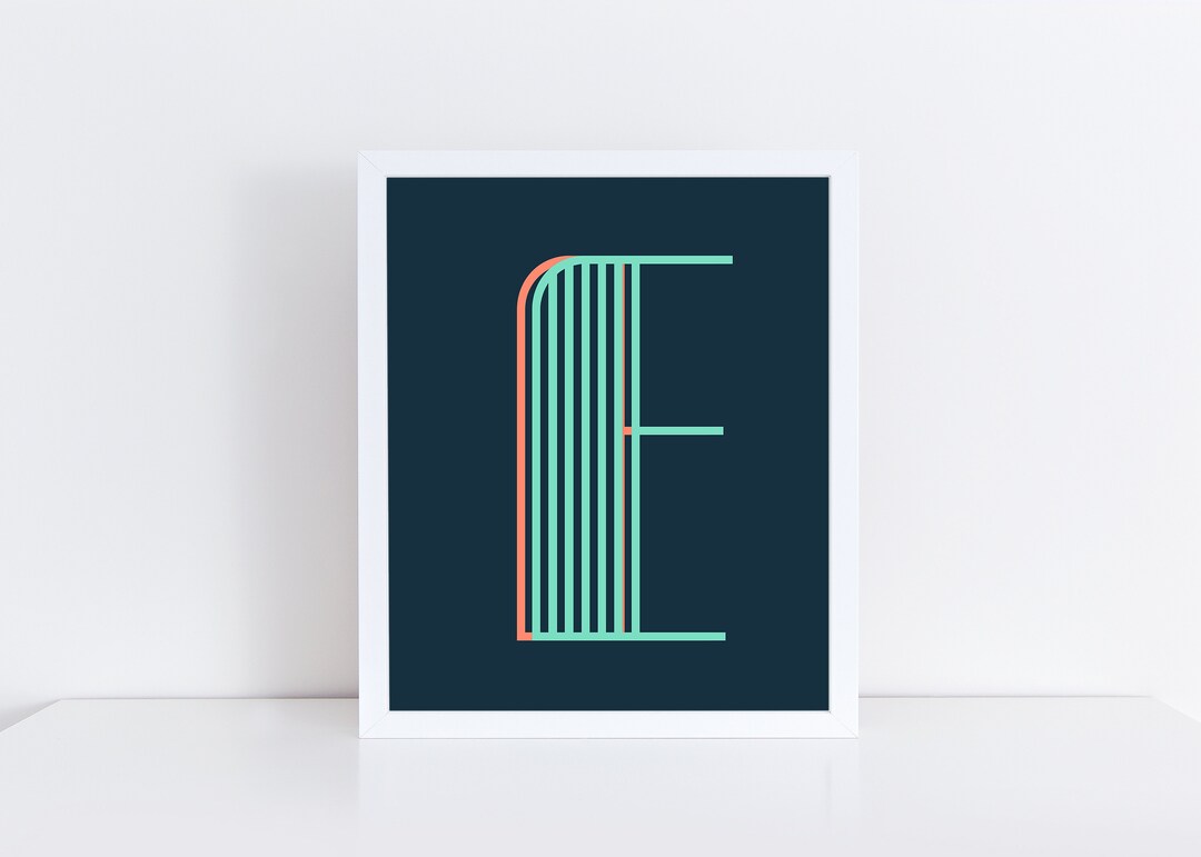 Letter "e" Print, Typography Printable Art Letters, Alpha Art Print ...