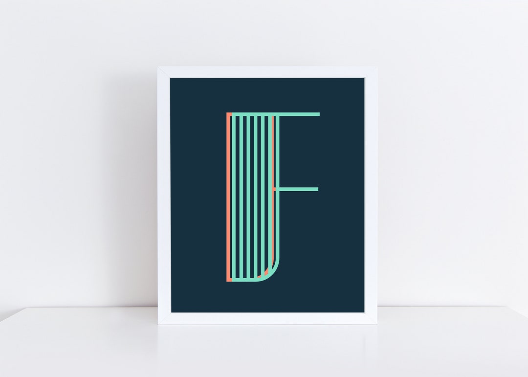 Letter "f" Print, Typography Printable Art Letters, Alpha Art Print ...