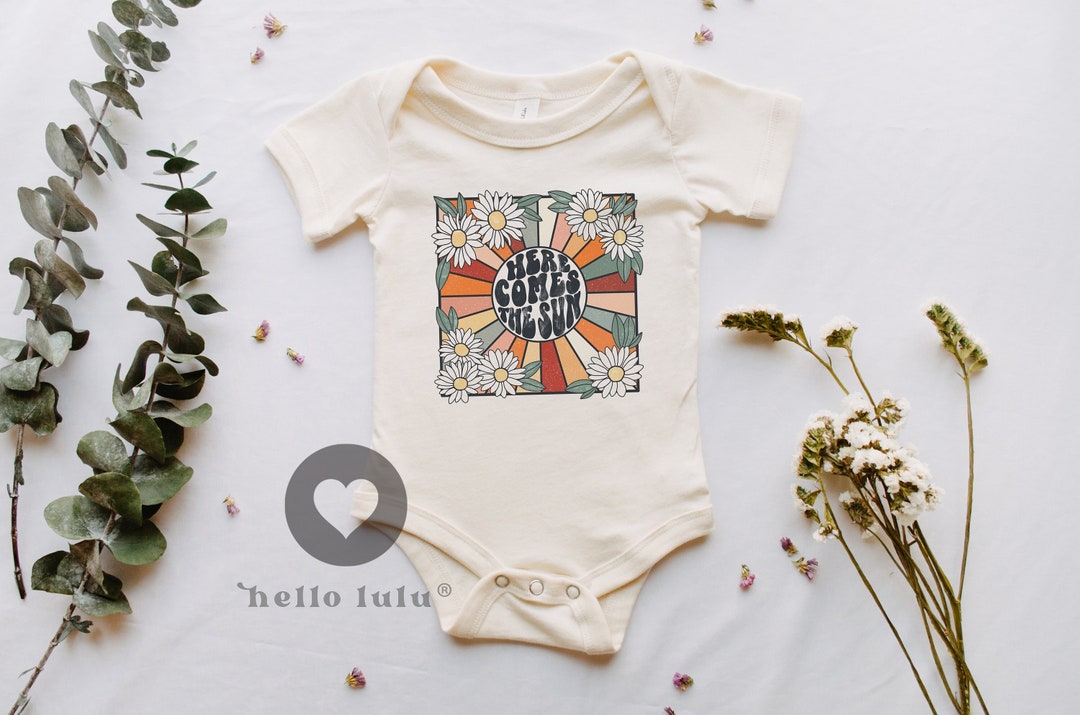 Here Comes the Sun Onesie®, Daisy Summer Bodysuit, Natural Bodysuit ...