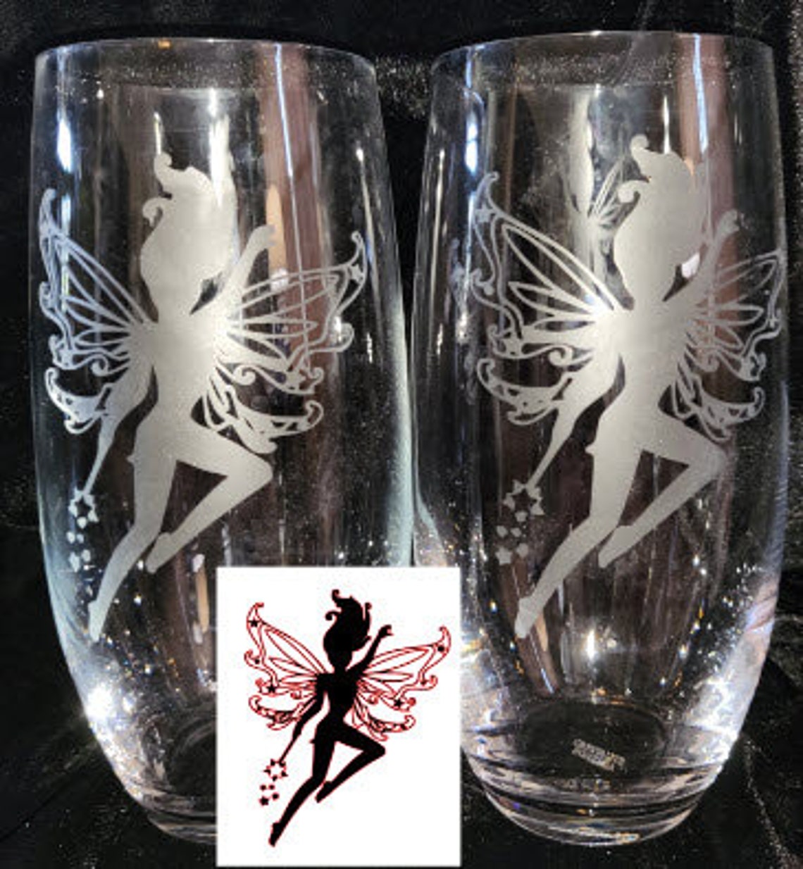 Custom Etched WATER Glasses - Etsy