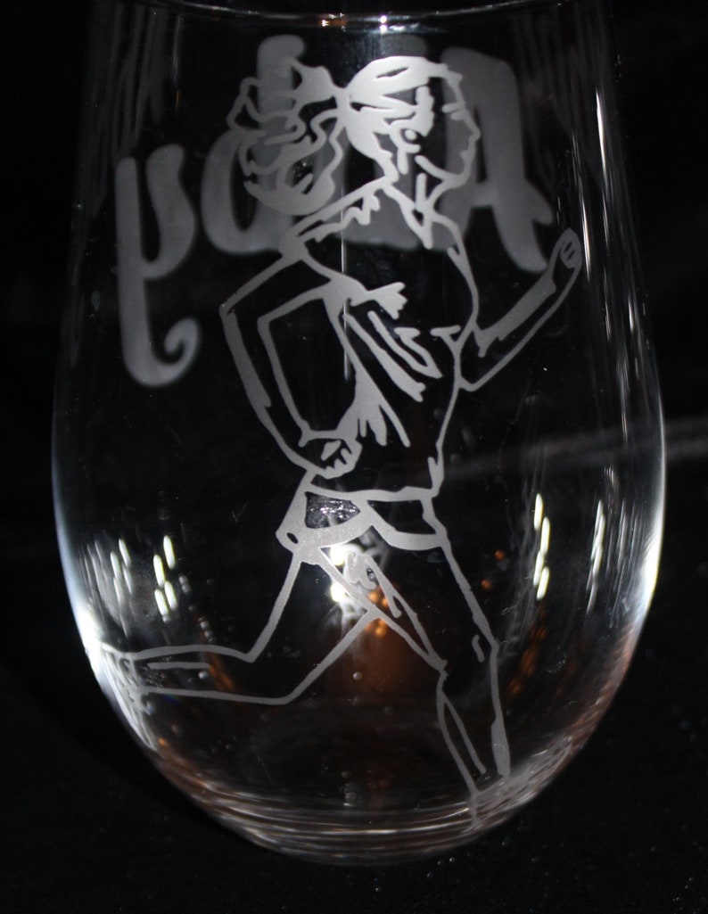 Custom Etched Stemless Wine Glasses - Etsy