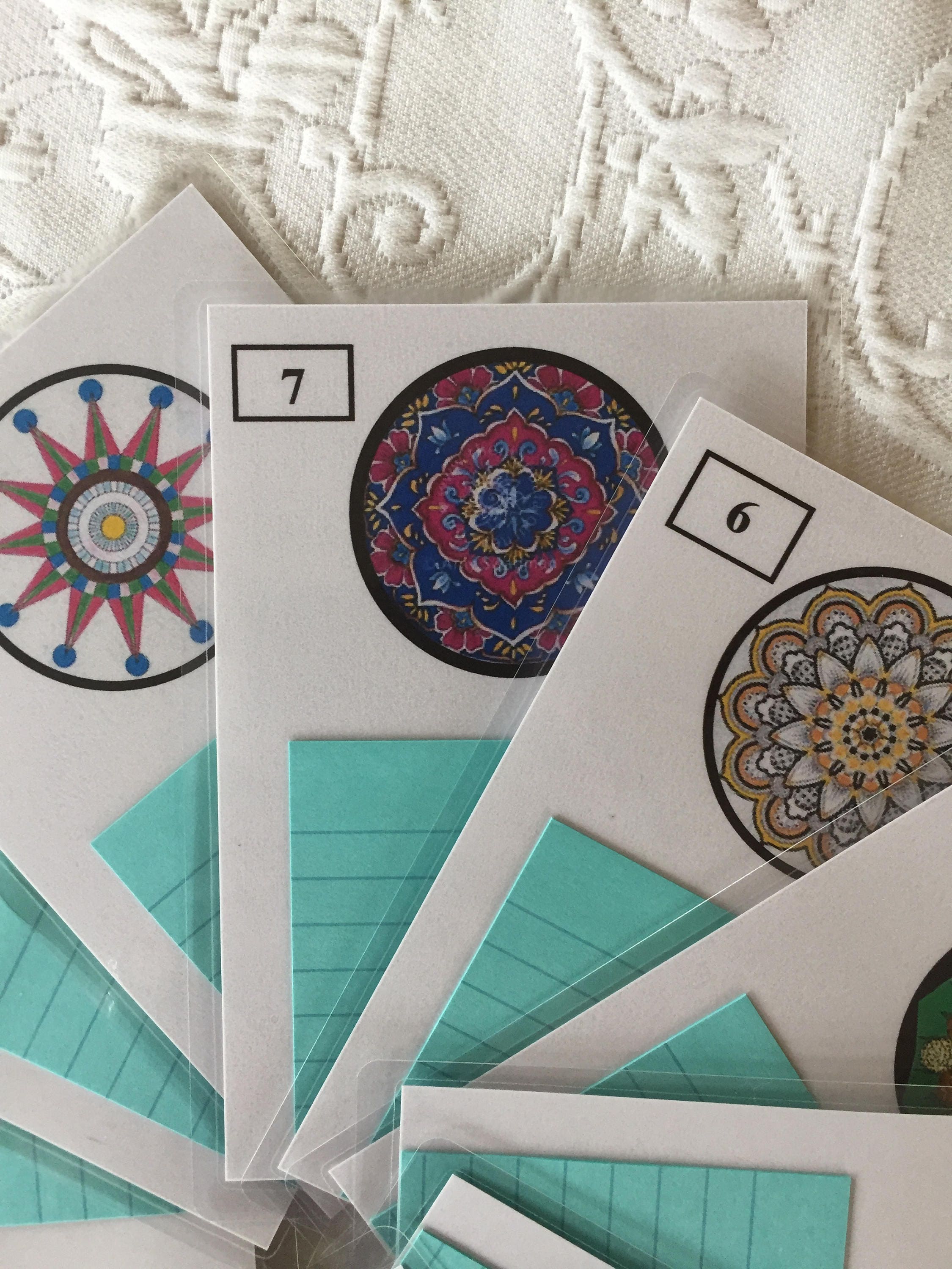Mandalas 3 Table Bridge Tallies Reusable Great Prize or - Etsy
