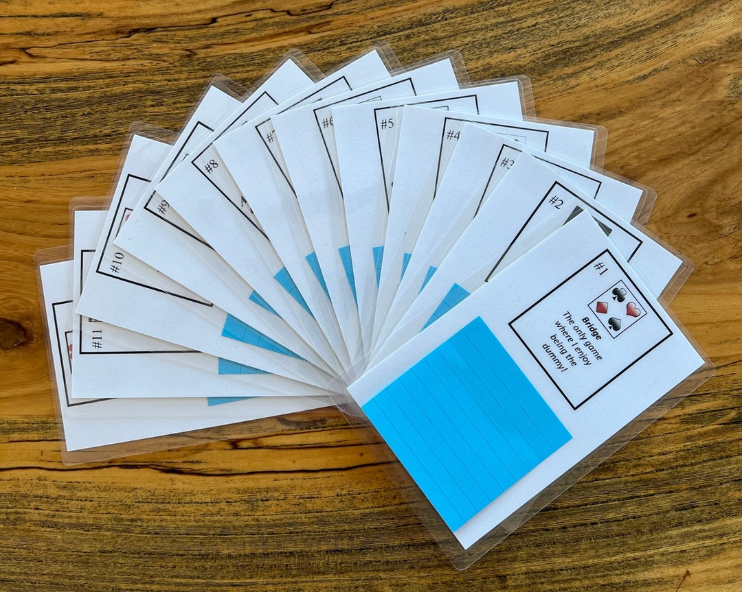 Bridge Humor, 3 Table Bridge Tallies, Great Gift or Prize! - Etsy