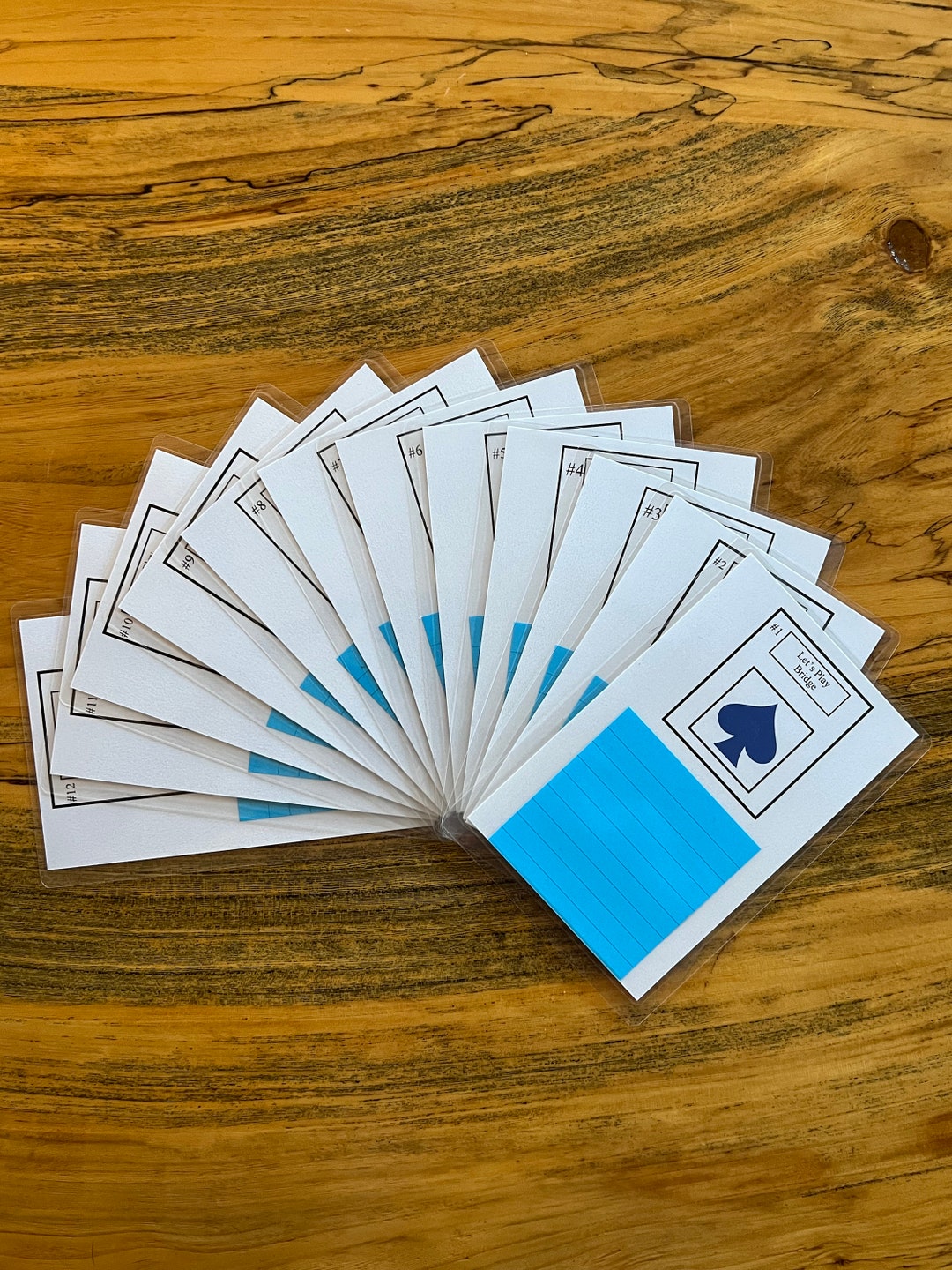 Card Symbols, 3 Table Bridge Tallies, Reusable, 12 Players, Great Gift ...