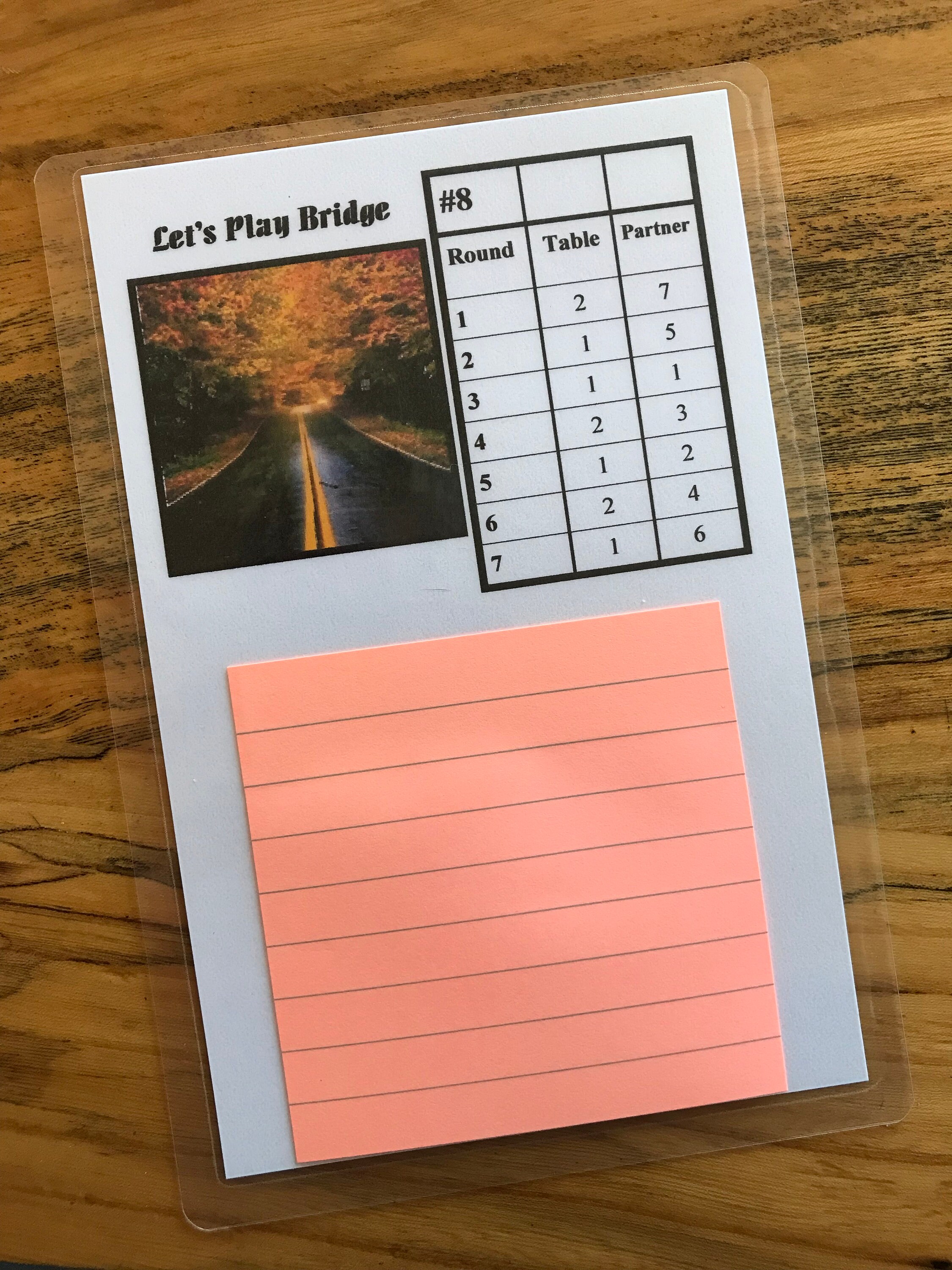 Fall Color 2 Table Bridge Tallies Reusable 8 Player Great - Etsy