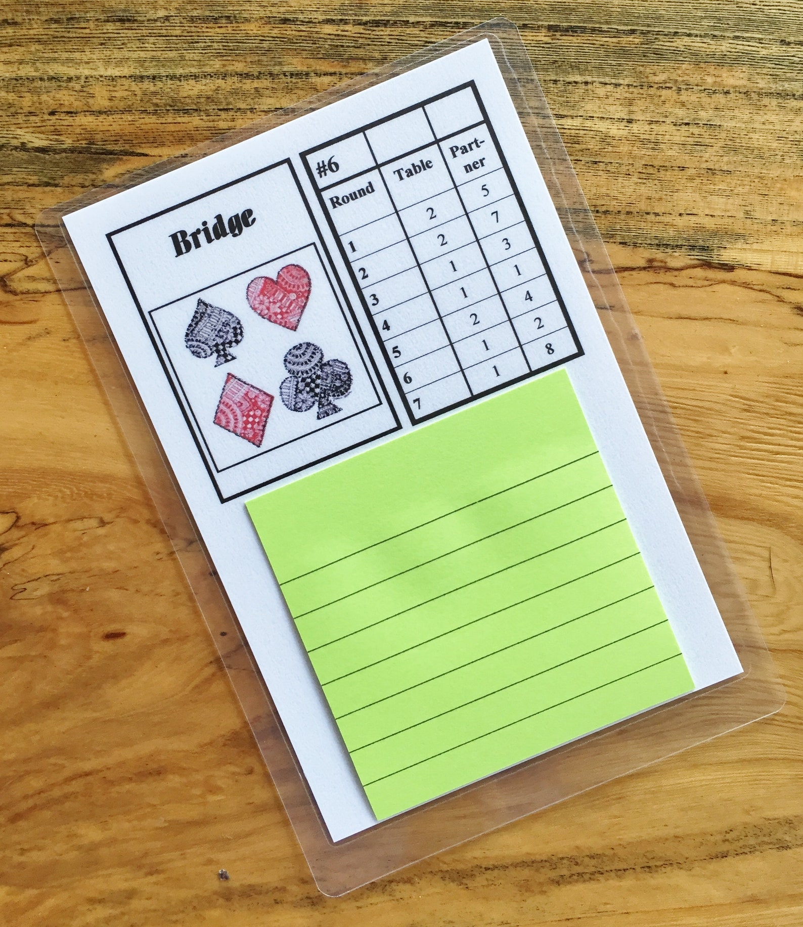 Card Symbols, 2 Table Bridge Tallies, Reusable, Great Gift or Prize! - Etsy