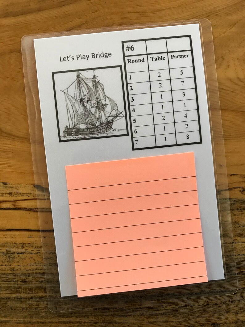 Sale-nautical, 2 Table Bridge Tallies, Reusable, 8 Player, Great Gift ...