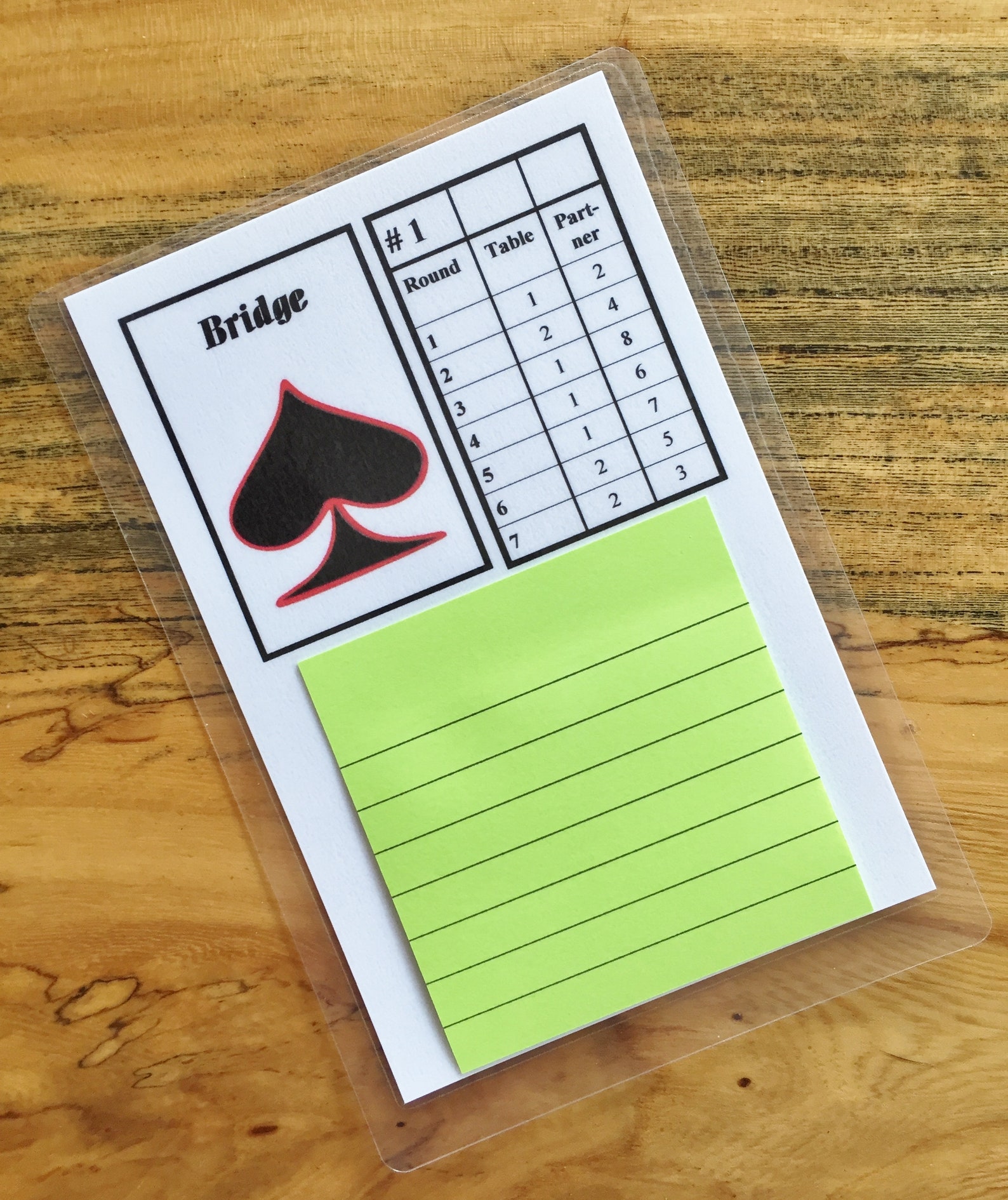 Card Symbols, 2 Table Bridge Tallies, Reusable, Great Gift or Prize! - Etsy