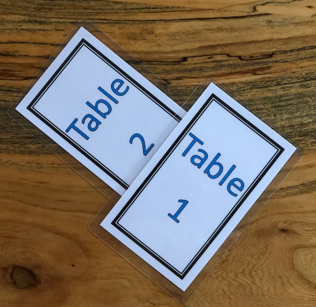 Blue 2, 3 and 4 Bridge Table Numbers, Great Gift - Etsy
