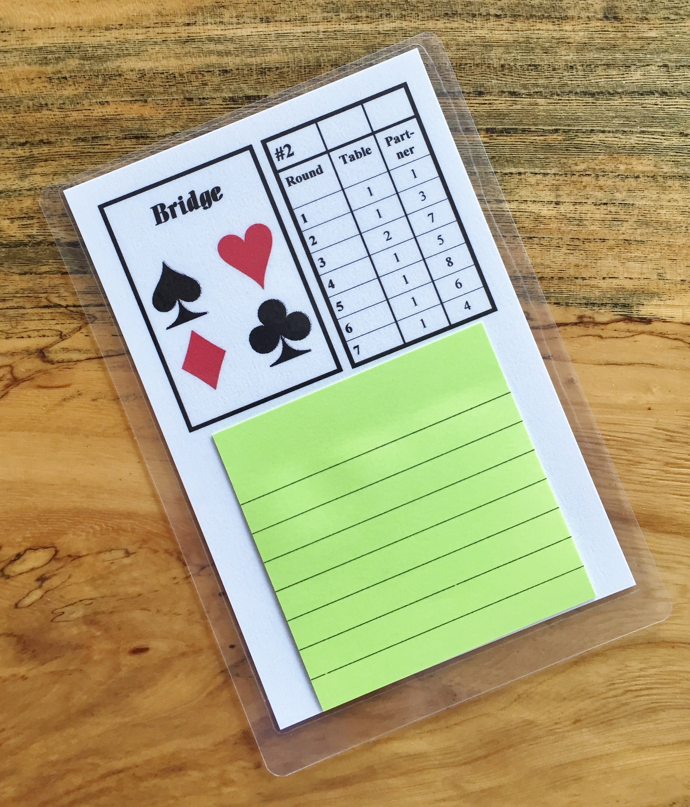 Card Symbols, 2 Table Bridge Tallies, Reusable, Great Gift or Prize! - Etsy