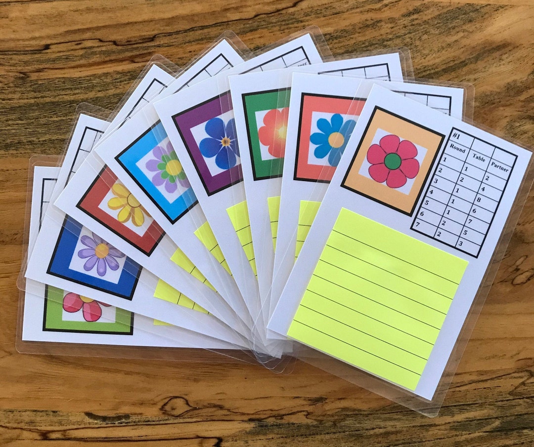 Flowers With Style, 2 Table, Reusable Bridge Tallies, Great Gift or ...