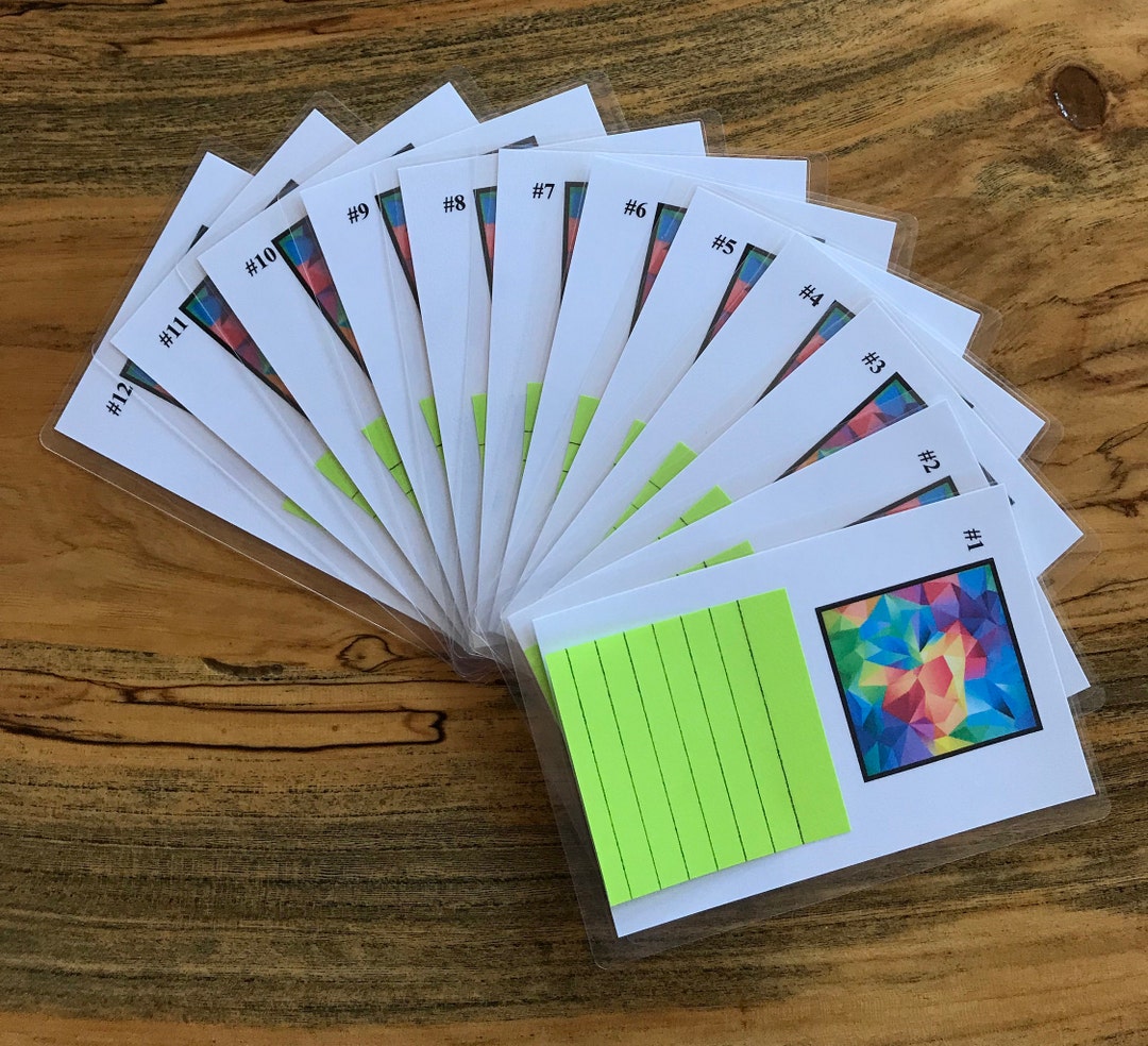 Mosaic, 3 Table Bridge Tallies, Reusable, Great Gift or Prize! - Etsy