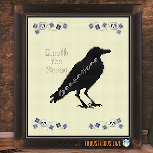 Quoth the Raven Cross Stitch Pattern | INSTANT DOWNLOAD - Etsy