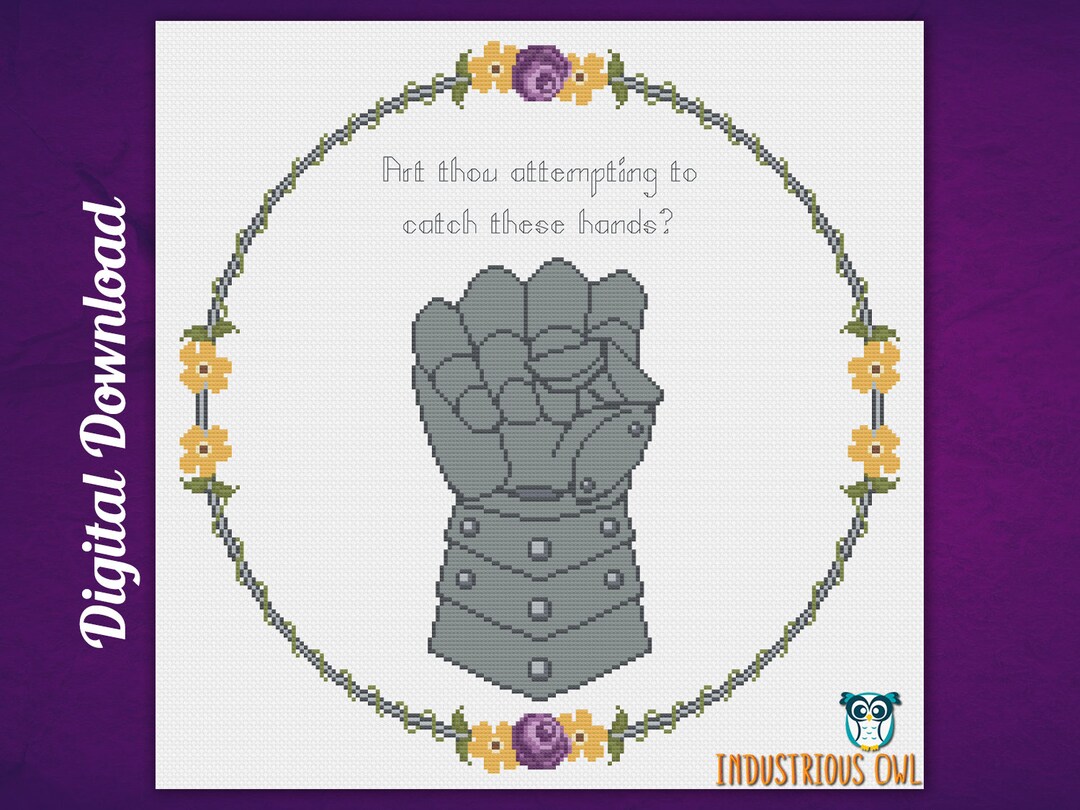 Catch These Hands Meme Medieval Themed Cross Stitch Pattern PDF ...