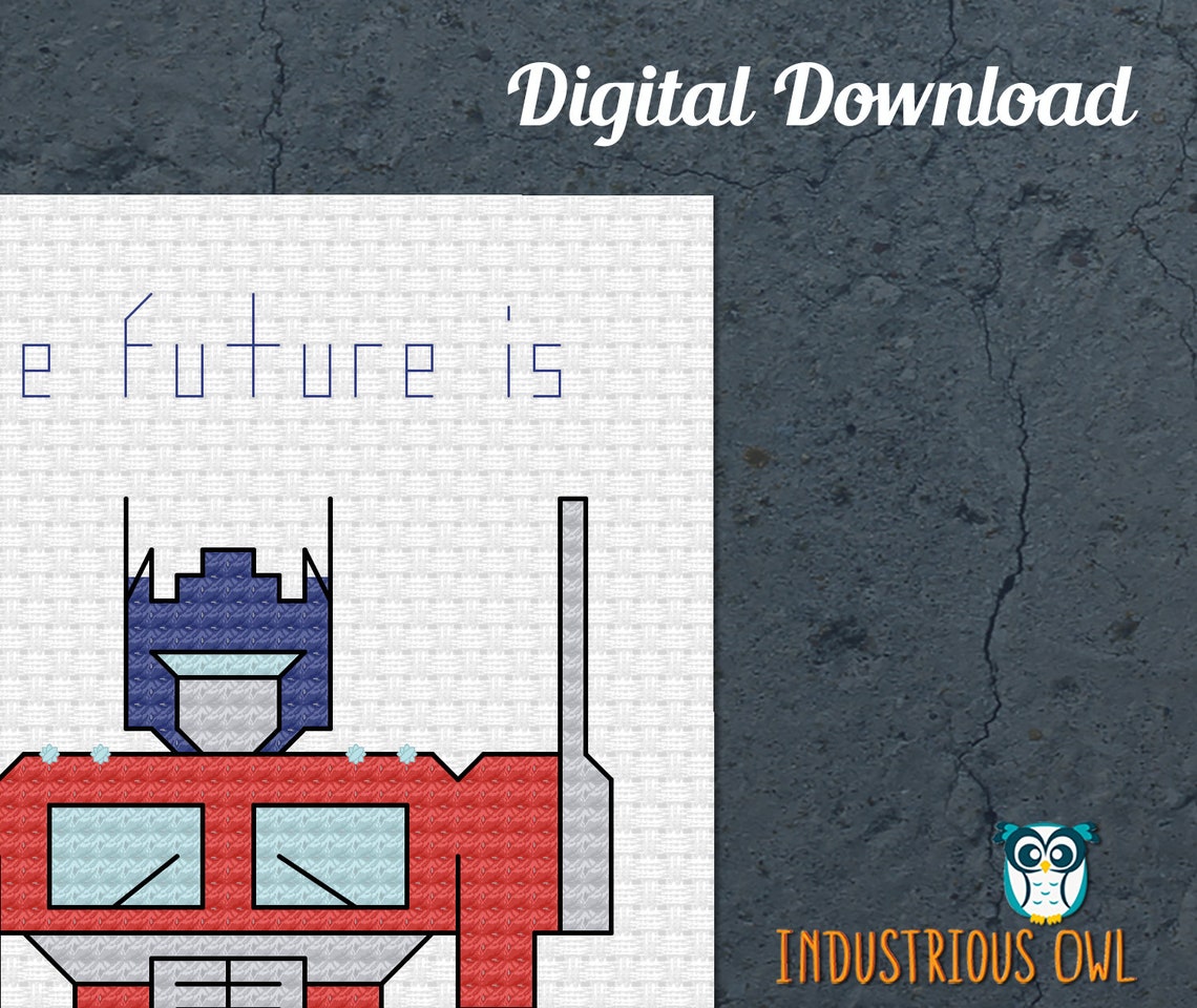 Transformers Inspired Optimus Prime Cross Stitch PDF Pattern | INSTANT ...