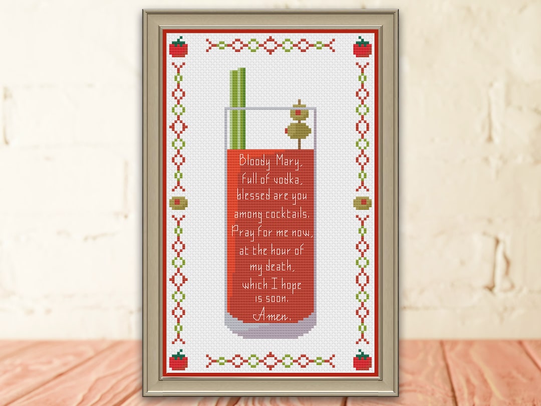 Archer Inspired Bloody Mary Prayer Cross Stitch PDF Pattern | INSTANT ...