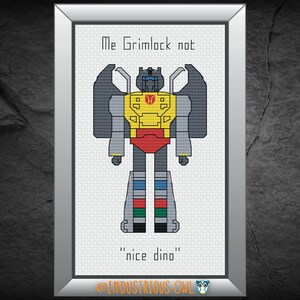 Transformers Inspired Grimlock Cross Stitch PDF Pattern | INSTANT ...