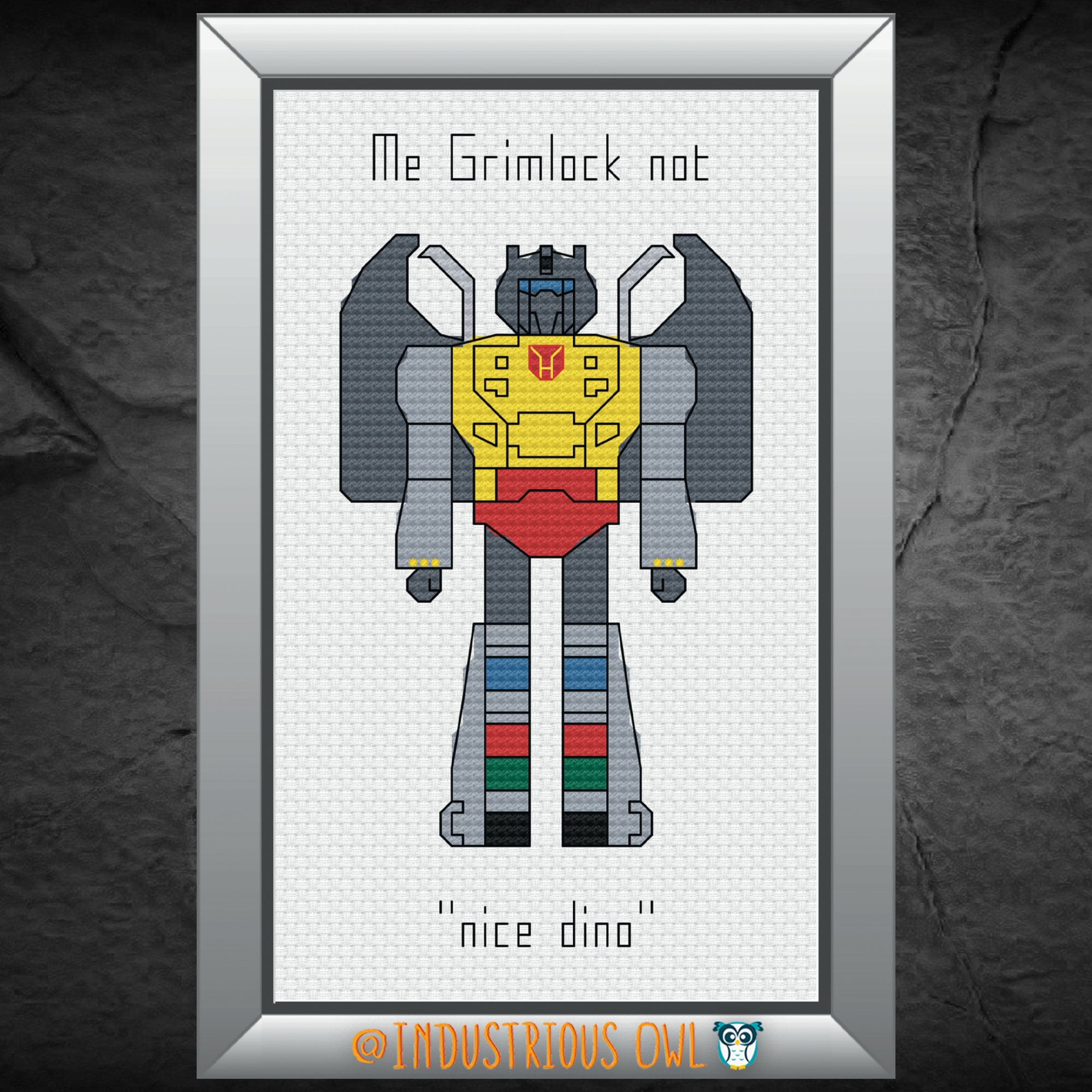 Transformers Inspired Grimlock Cross Stitch PDF Pattern | INSTANT ...