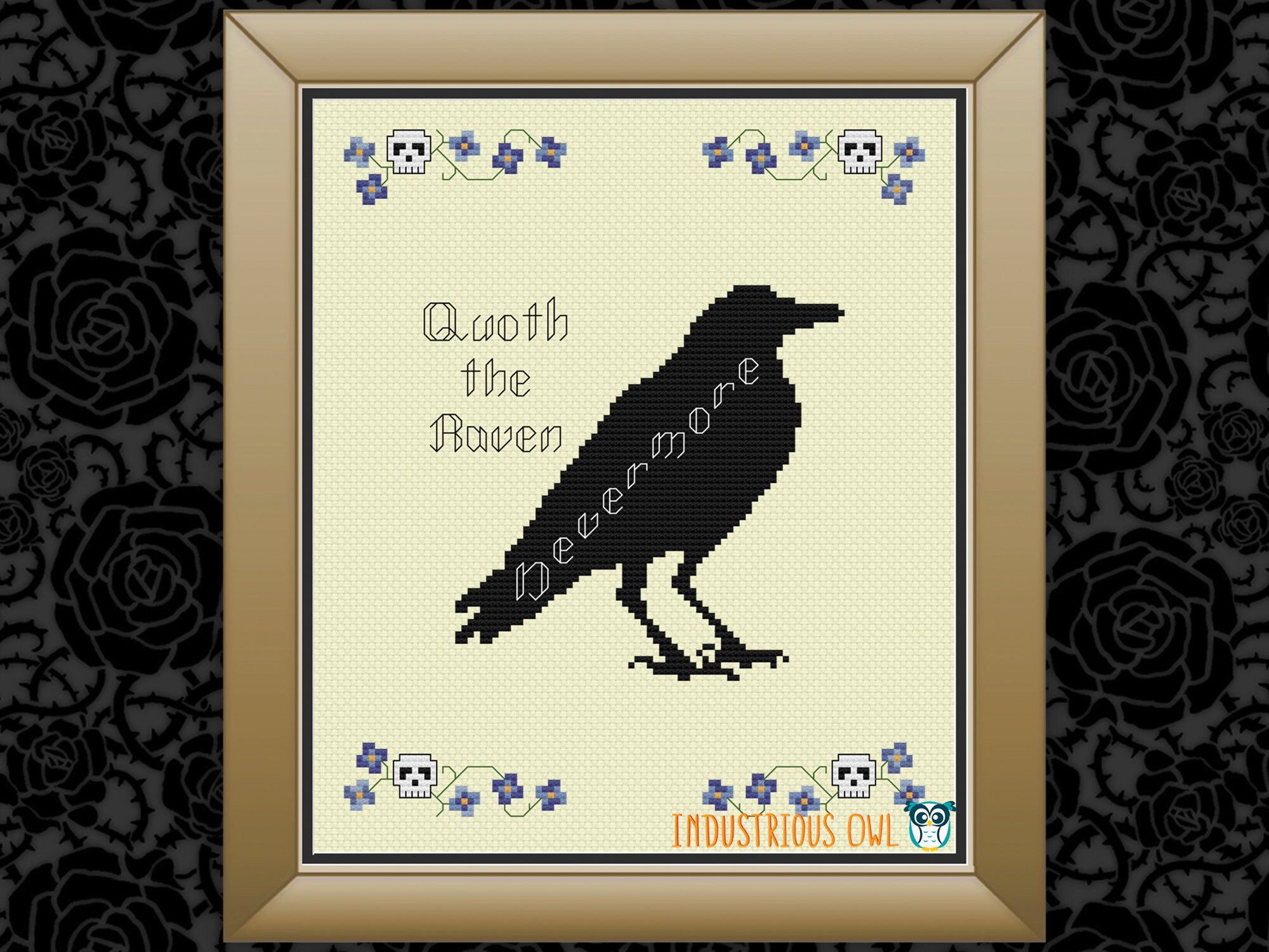 Quoth the Raven Cross Stitch Pattern | INSTANT DOWNLOAD - Etsy