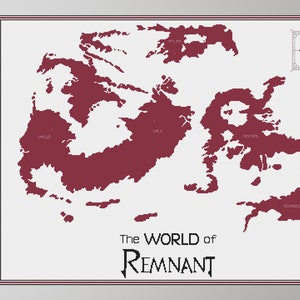 RWBY Inspired Map of Remnant Large Cross Stitch PDF Pattern - Etsy Canada
