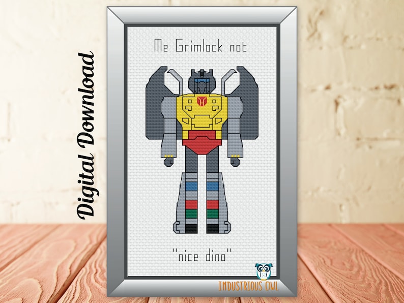 Transformers Inspired Grimlock Cross Stitch PDF Pattern | Etsy