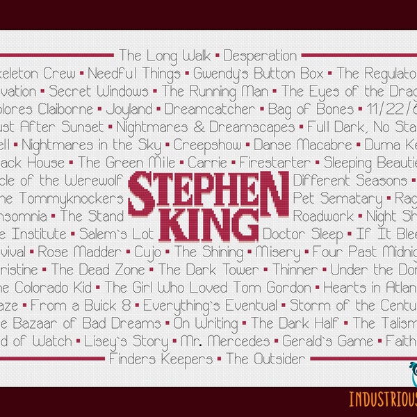 Stephen King Cross Stitch - Etsy